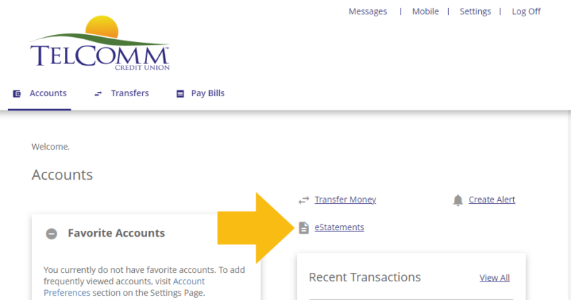 Free E-Statements | TelComm CU - Better Than Banking